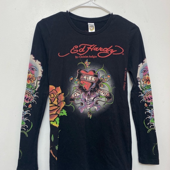 Ed Hardy | Tops | Vintage Y2k Ed Hardy Shirt | Poshmark